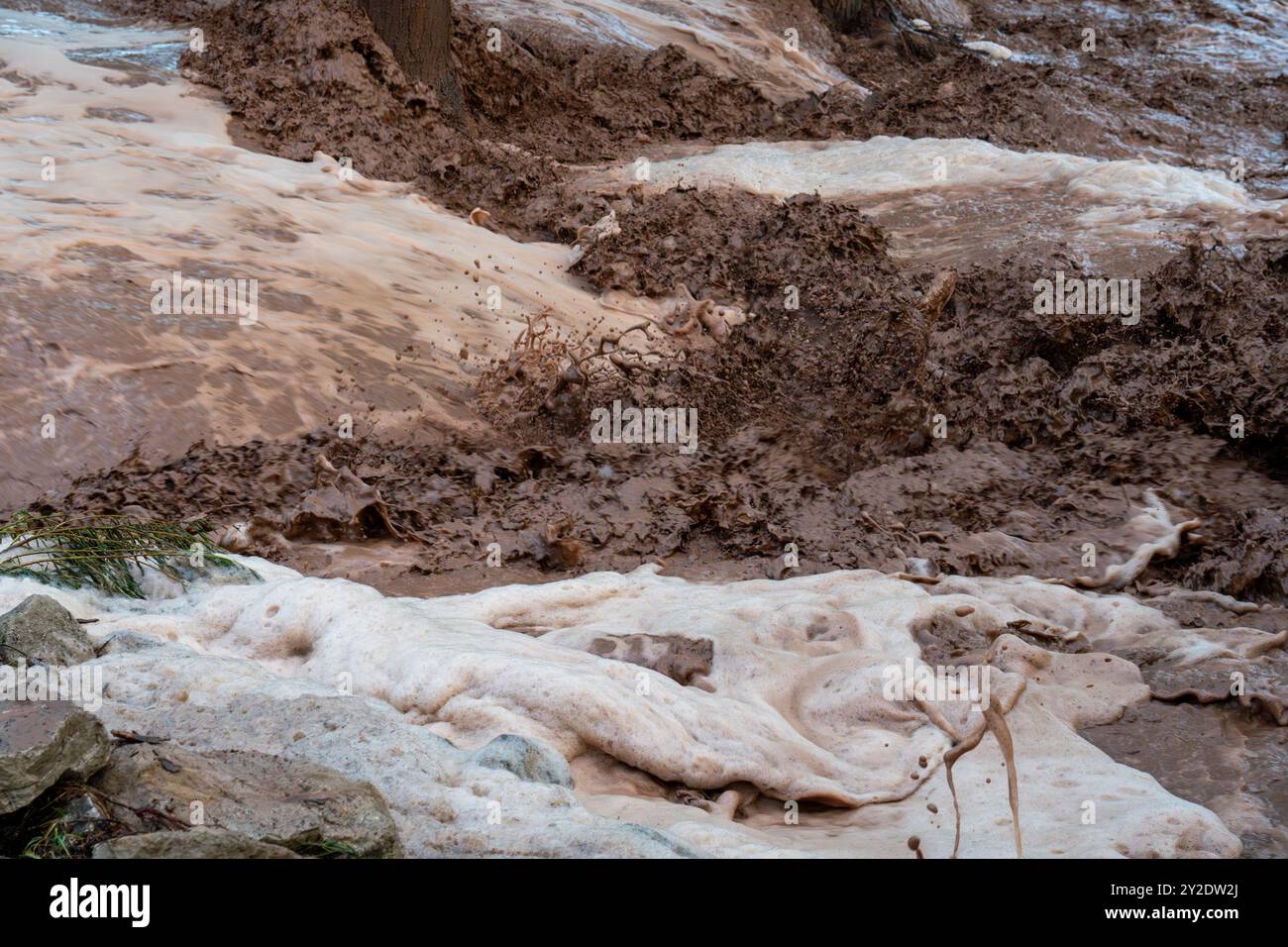 Turbulent waters with flash flooding after a summer rain storm in Moab ...