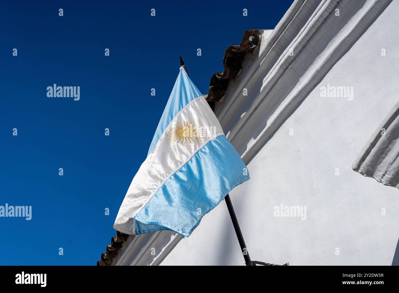 An Argentine flag flies on the front of the Historic House of ...