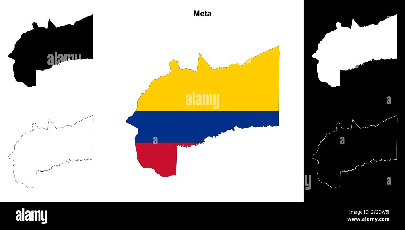 Meta department outline map set Stock Vector Image & Art - Alamy