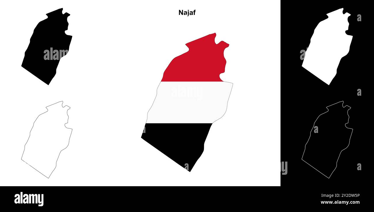 Najaf governorate outline map set Stock Vector Image & Art - Alamy