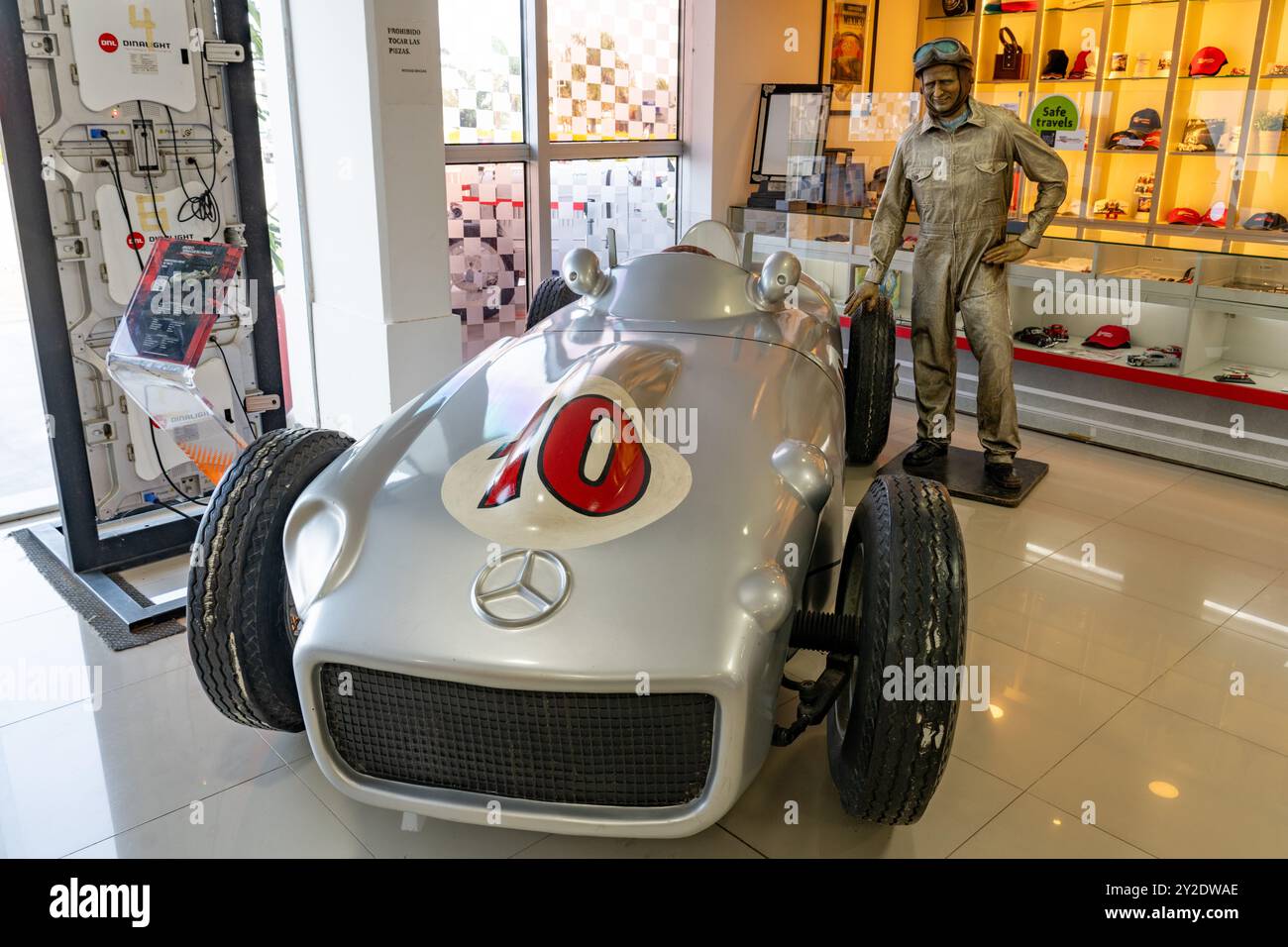 A 1954 Mercedes Benz W 196 R race car in the Museo Termas de Rio Hondo ...