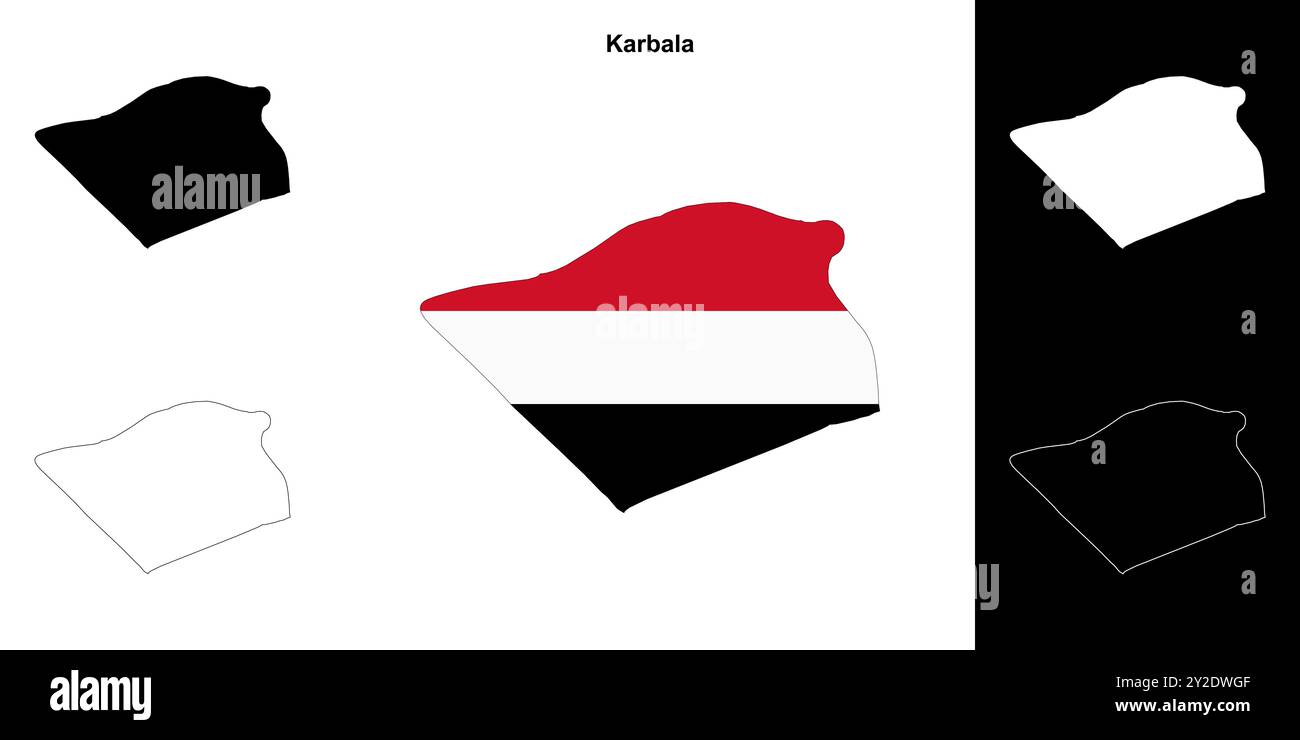 Karbala governorate outline map set Stock Vector Image & Art - Alamy
