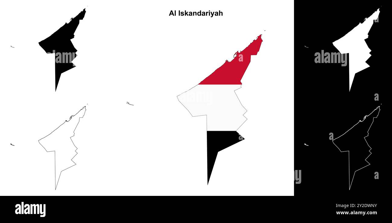 Al iskandariyah silhouette map hi-res stock photography and images - Alamy