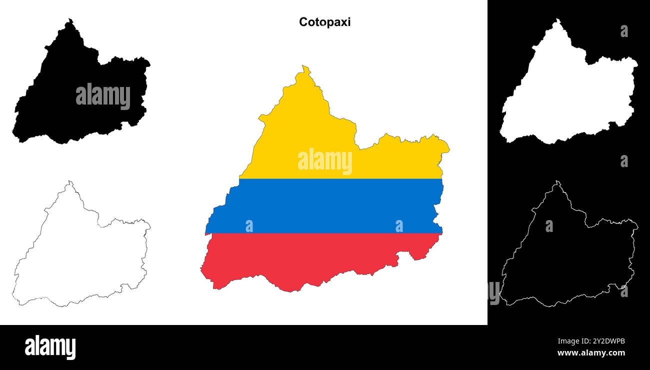 Cotopaxi province outline map set Stock Vector Image & Art - Alamy