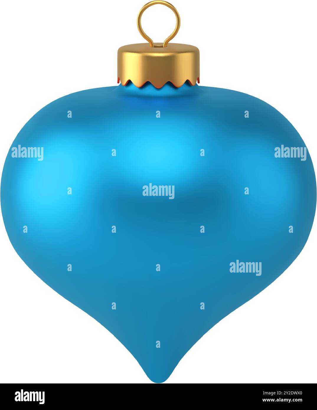 Realistic blue classic Christmas tree bauble falling drop with loop for ...