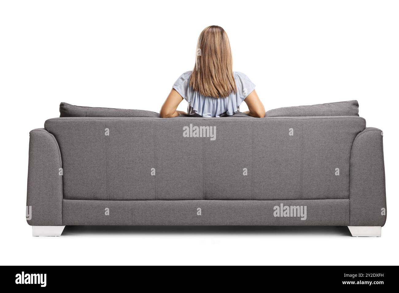 Woman sofa back view Cut Out Stock Images & Pictures - Alamy