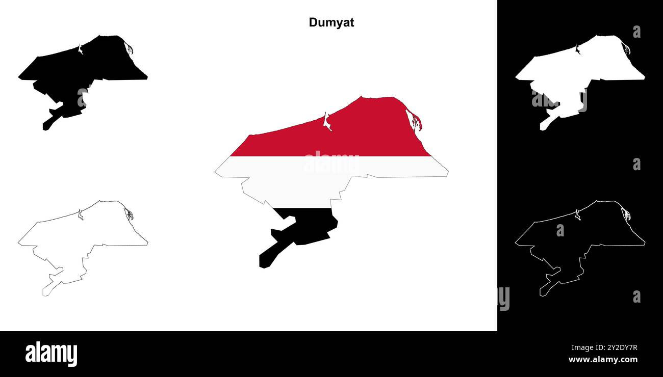 Dumyat vector outline map hi-res stock photography and images - Alamy