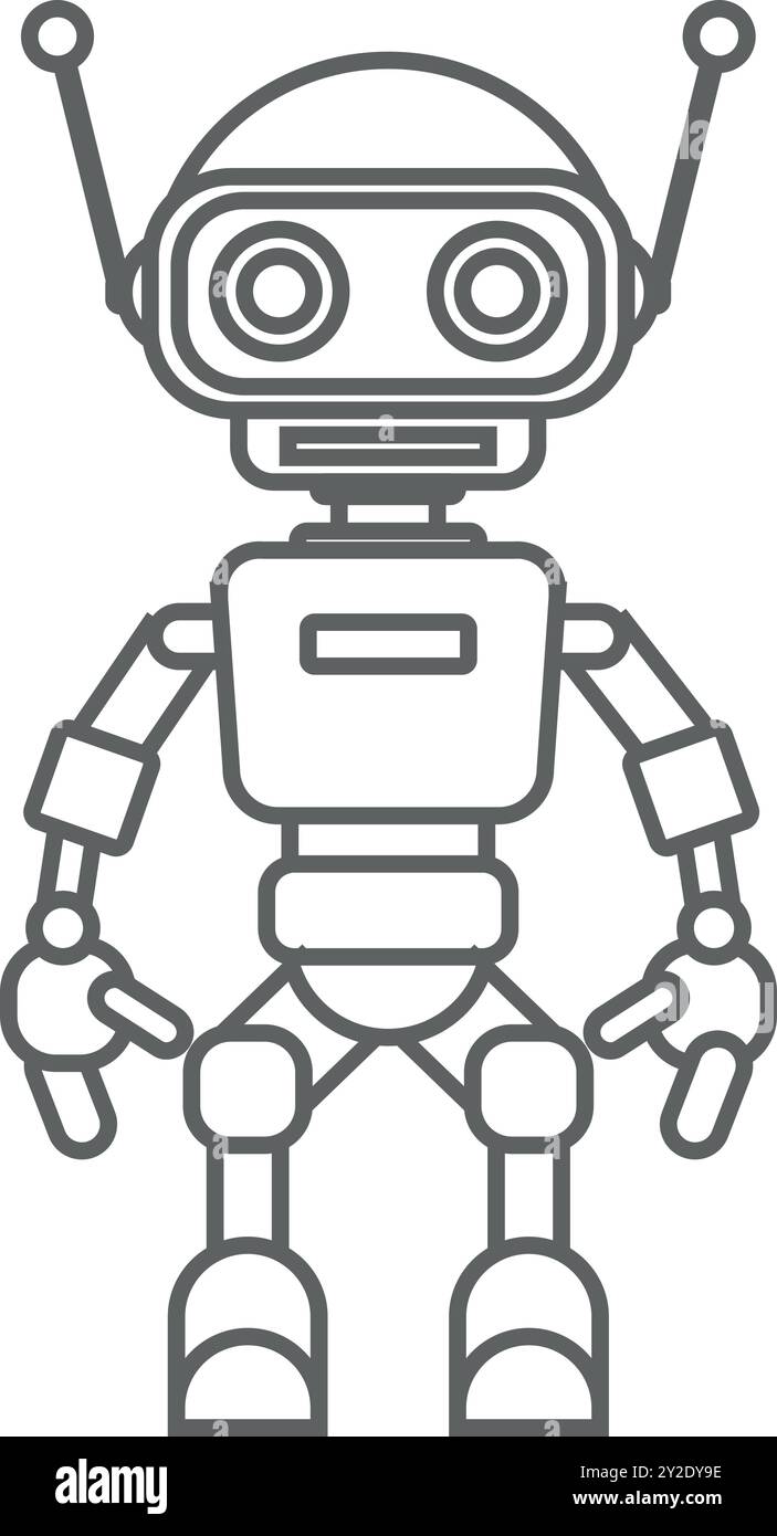 Android robot human line Cut Out Stock Images & Pictures - Alamy