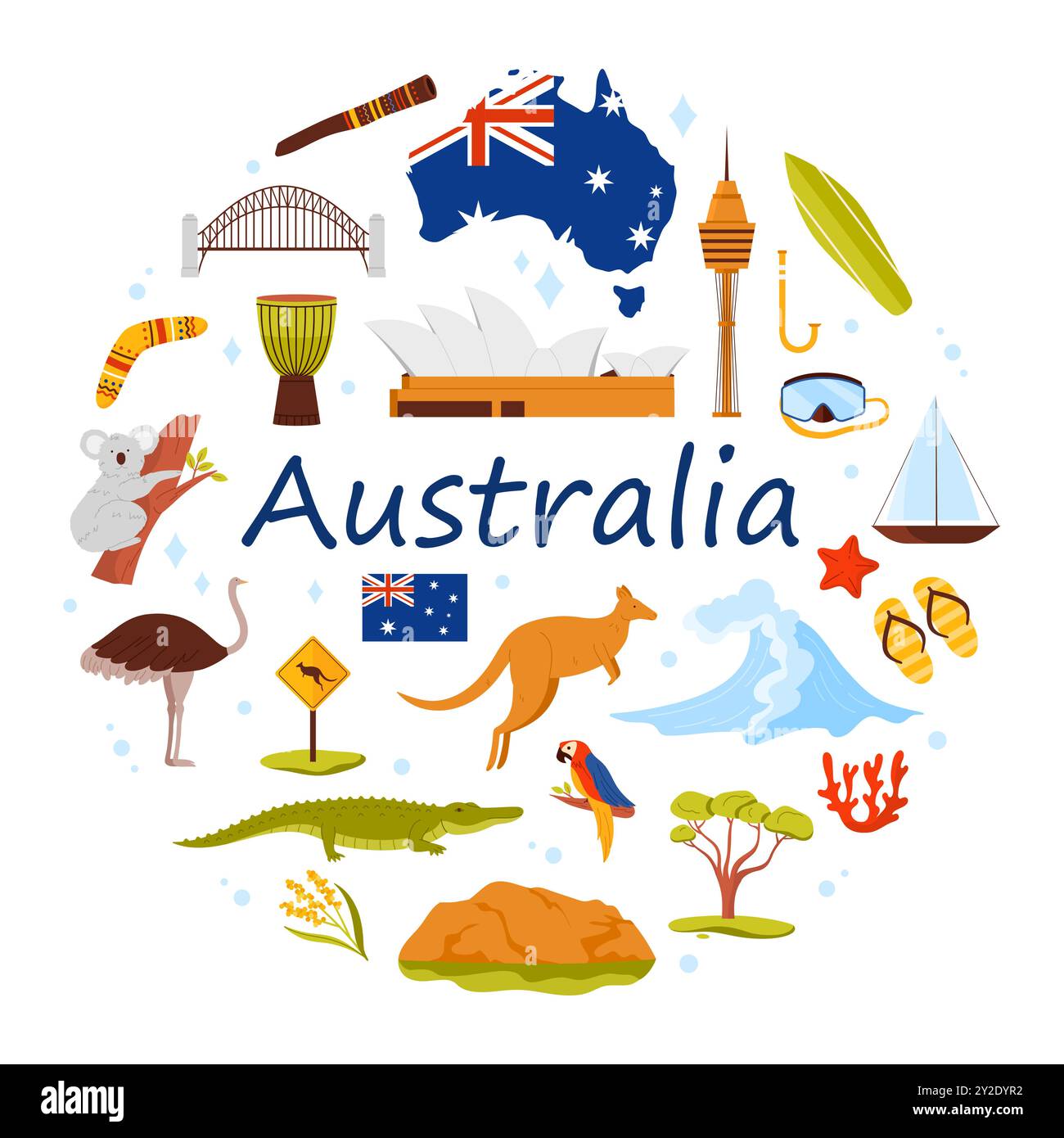 Culture elements and famous architecture, nature and wild animals of ...