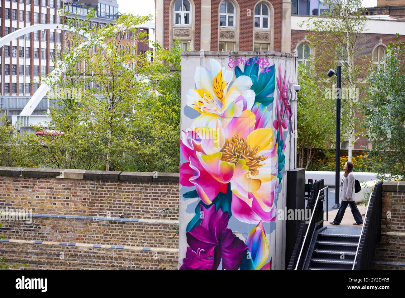 EDITORIAL USE ONLY The unveiling of a new botanical-inspired mural by ...