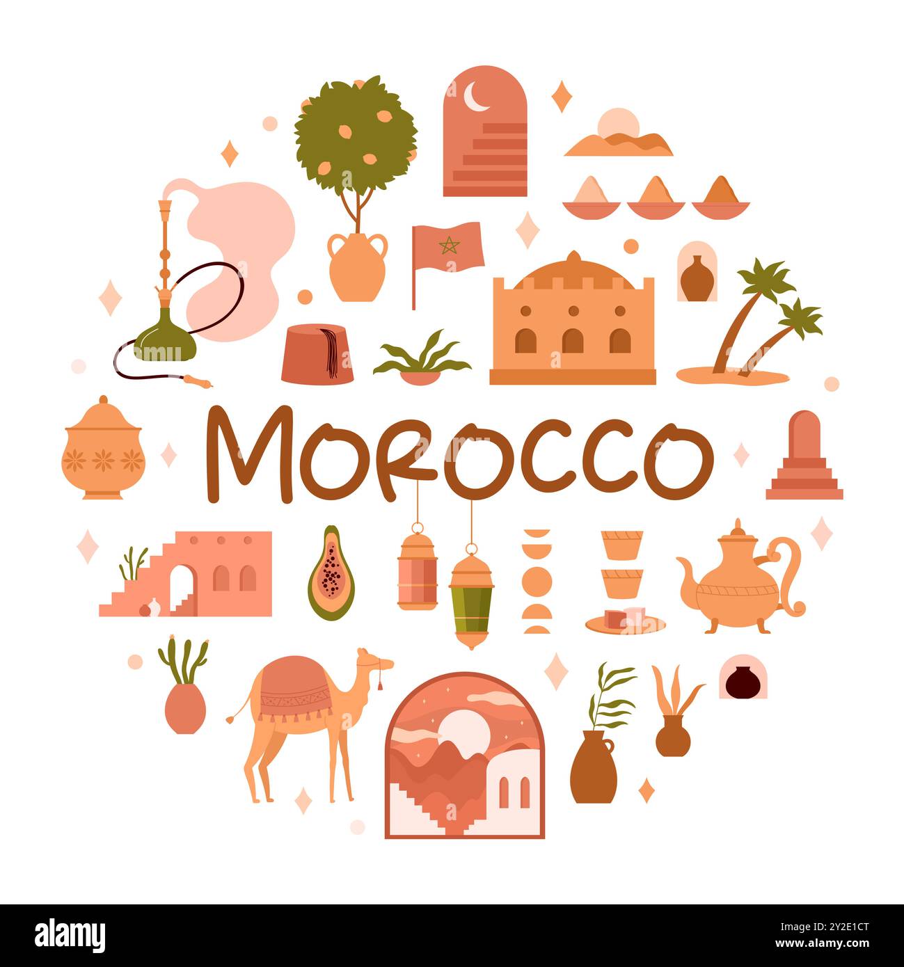 Arch door marrakech Stock Vector Images - Alamy