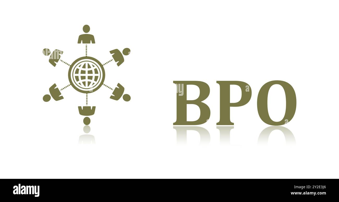 Illustration of a bpo concept Stock Photo - Alamy