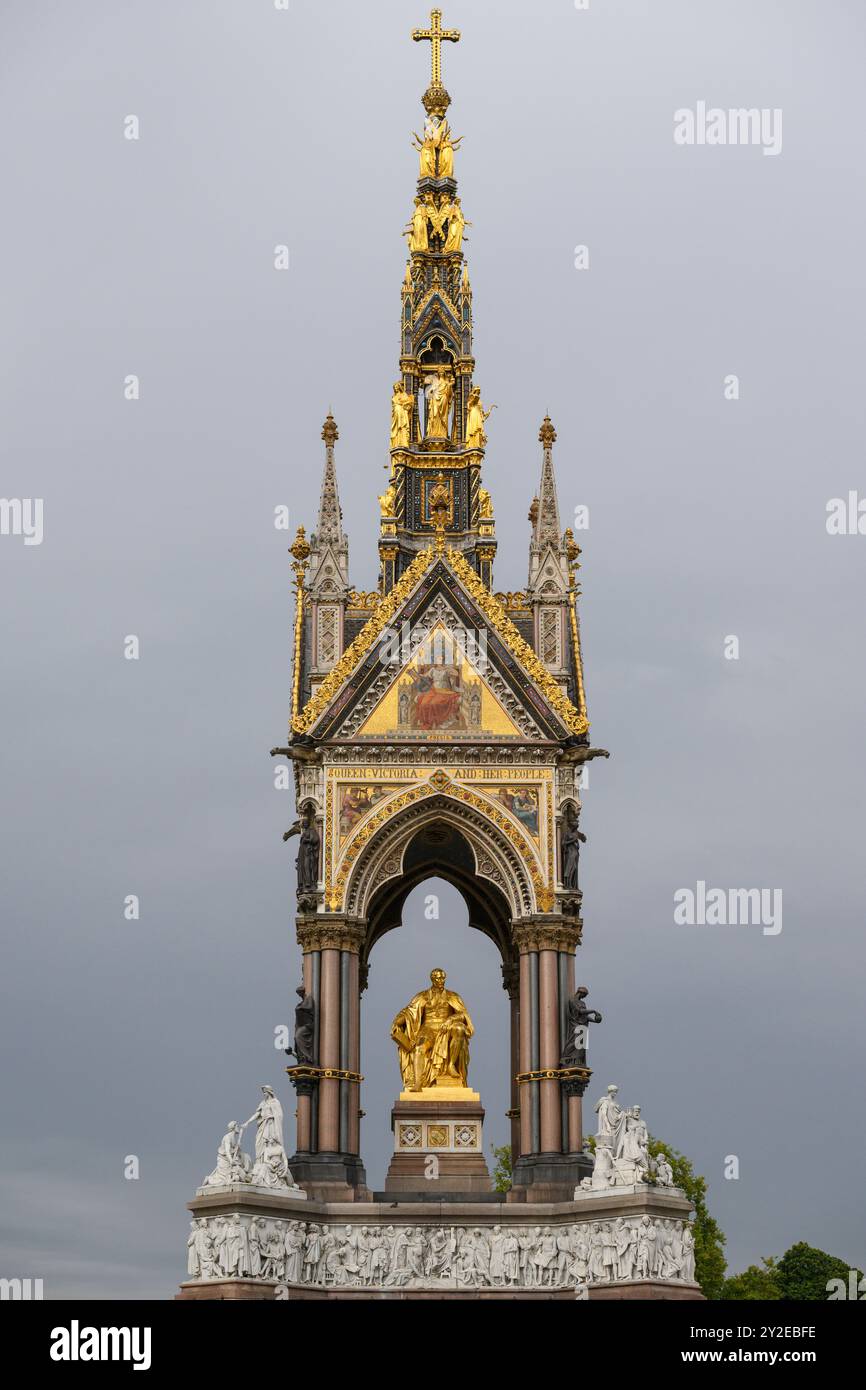 The Albert Memorial, designed by Sir George Gilbert Scott in the Gothic ...
