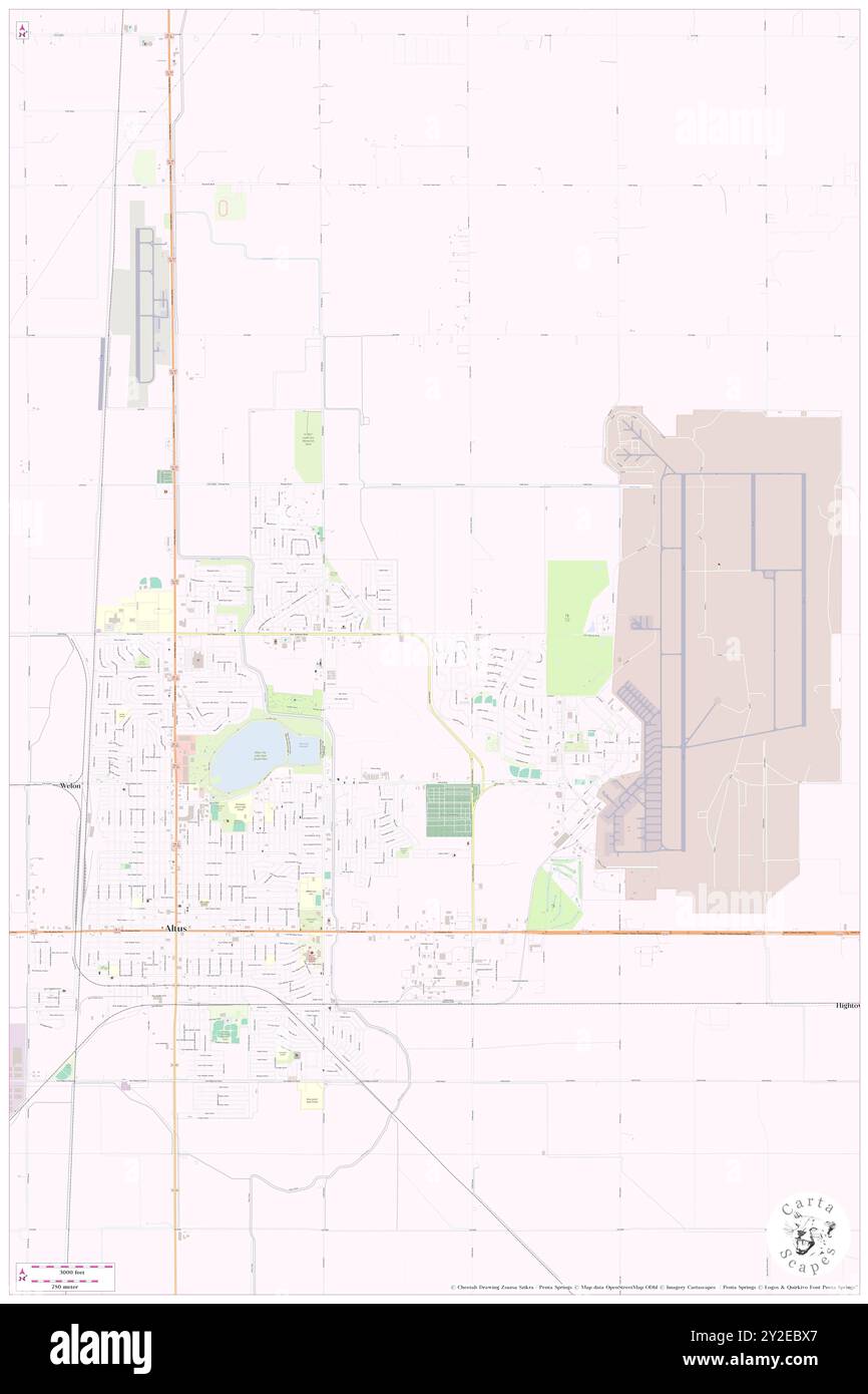 Map of altus oklahoma Cut Out Stock Images & Pictures - Alamy