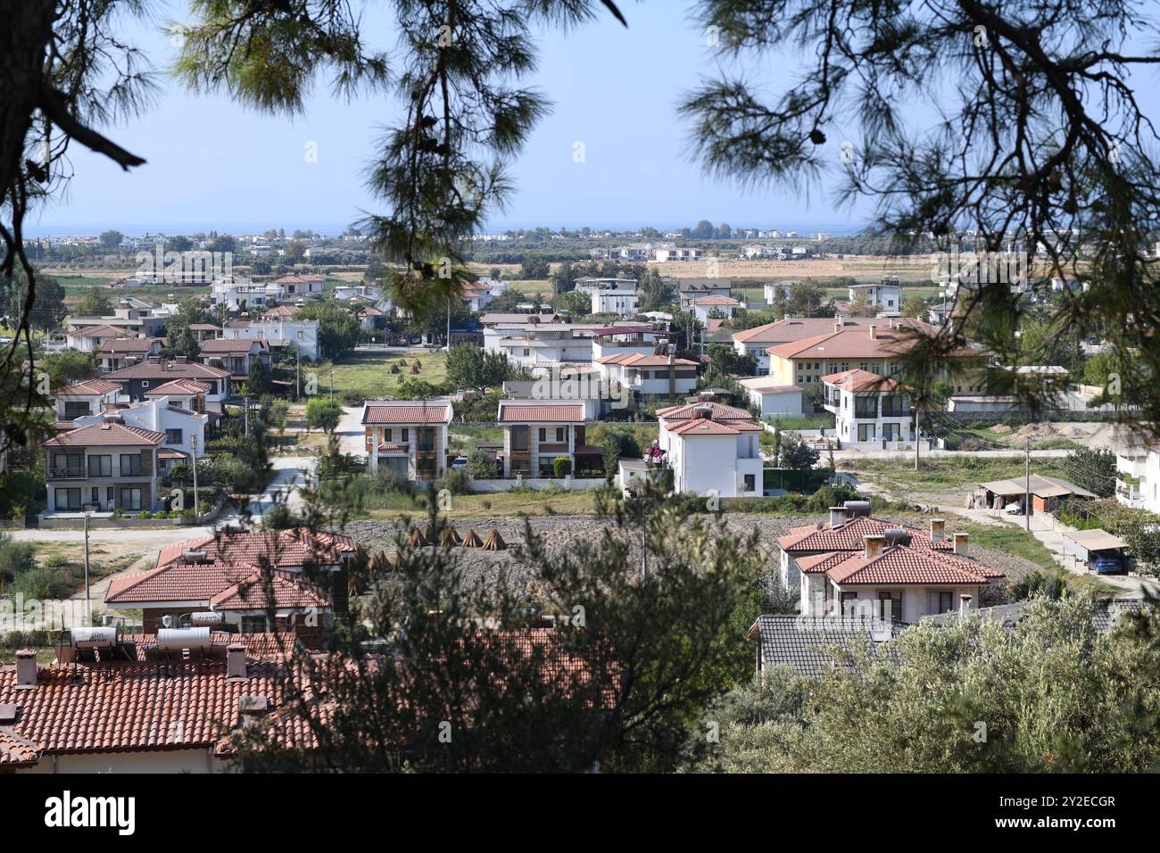 city plan view and houses Stock Photo - Alamy