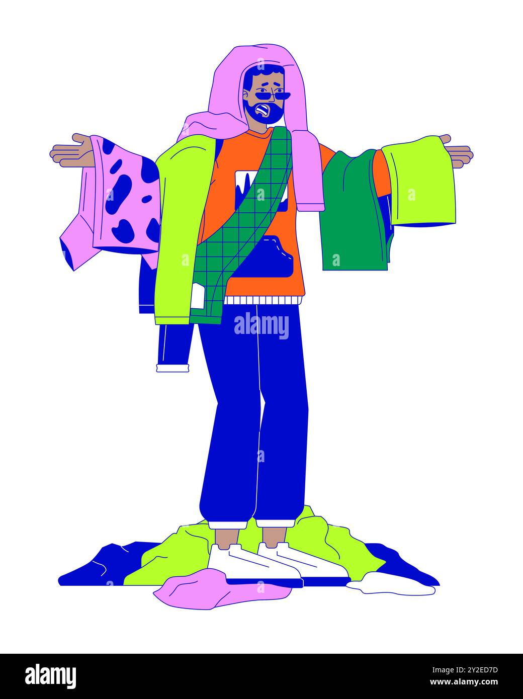 Fast fashion clothes pile Stock Vector Images - Alamy