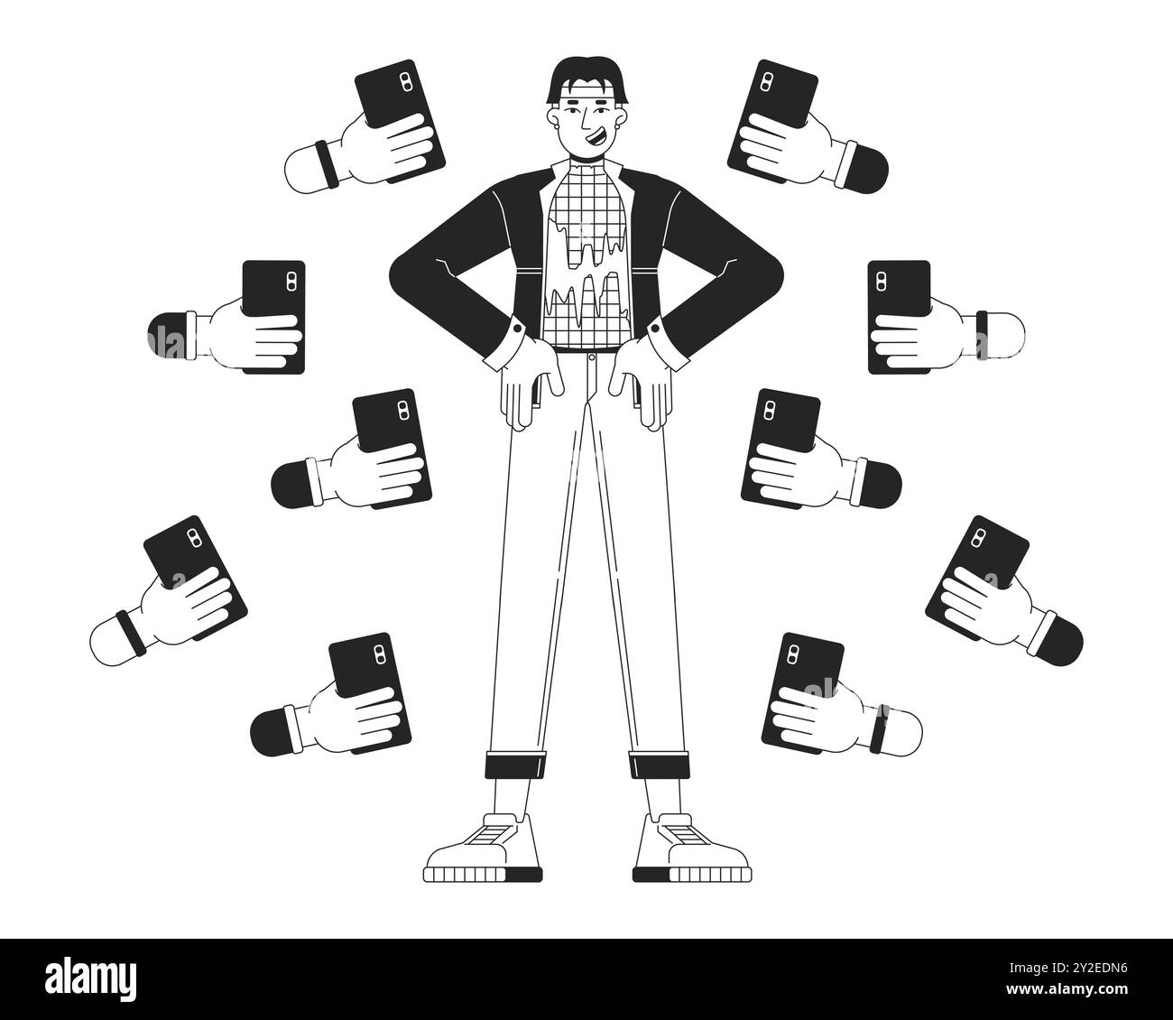 Black and white celebrity photos Stock Vector Images - Alamy