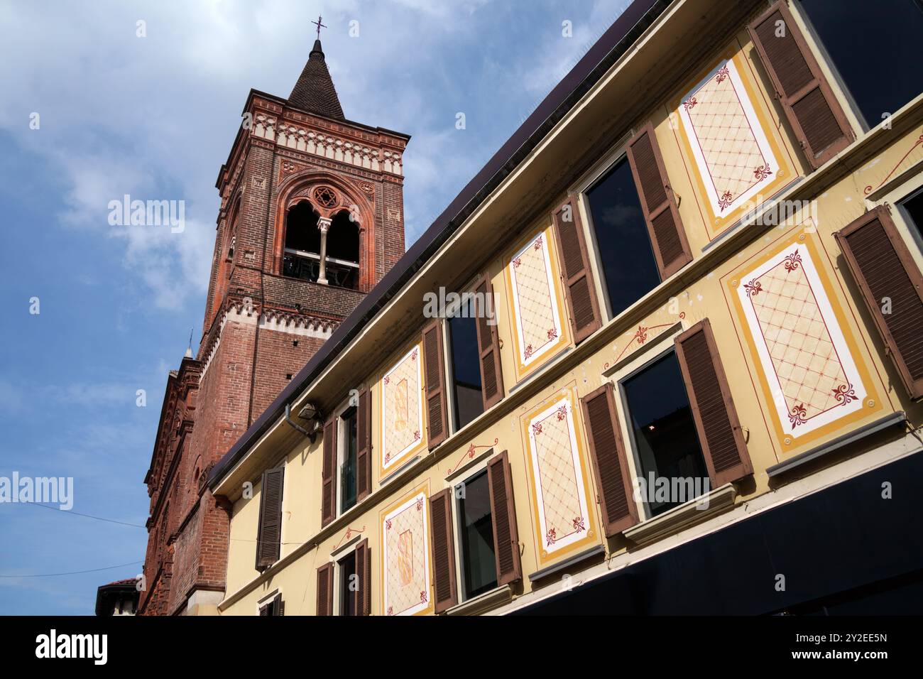 Historic Santa Maria in Strada church along via Italia in Monza ...