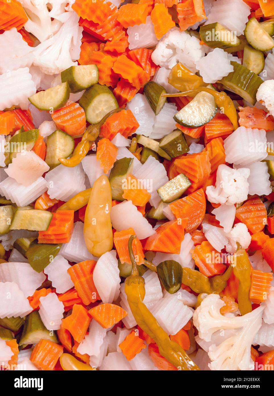 Crunchy Assortment Of Mixed Vegetable Pickles, Perfect For Fermentation ...