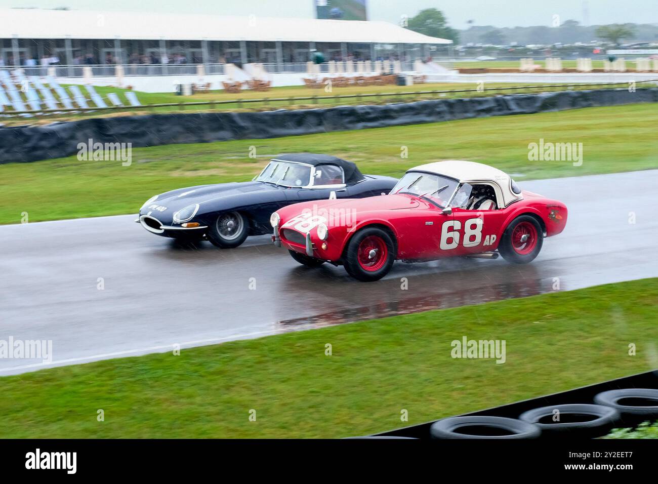 Racing 60s Sportscars brave the rain at Goodwood Revival 2024 Stock ...