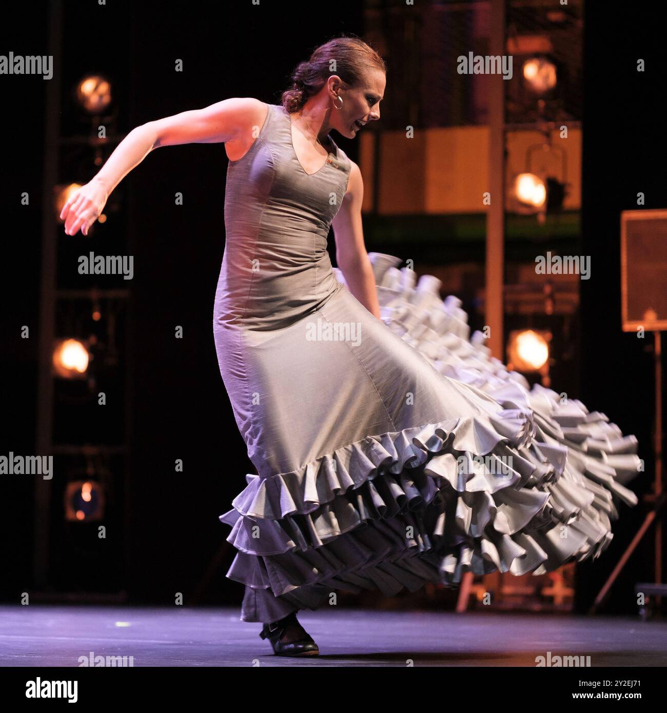 The dancer Lucía Ruibal performs during the presentation of the show ...