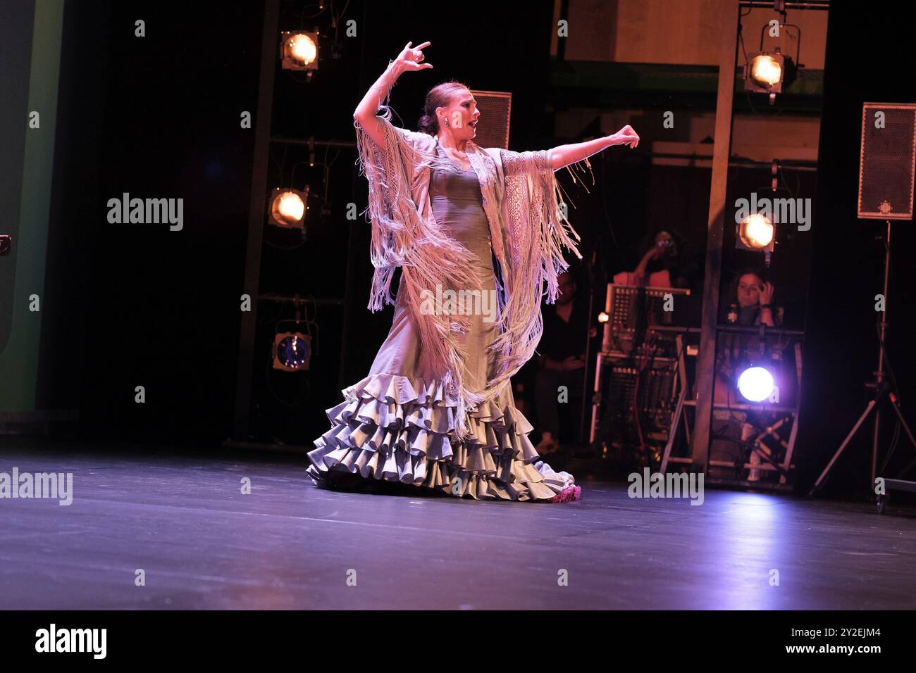 The dancer Lucía Ruibal performs during the presentation of the show ...