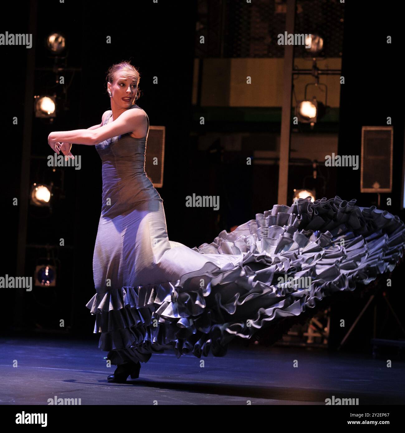 The dancer Lucía Ruibal performs during the presentation of the show ...