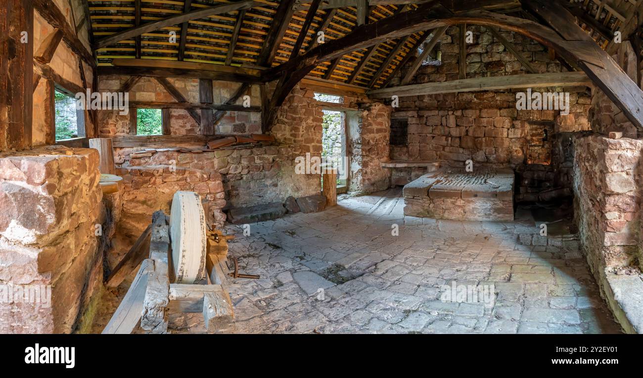 Ottrott Castles, France - 09 07 2024: View inside an old building at ...