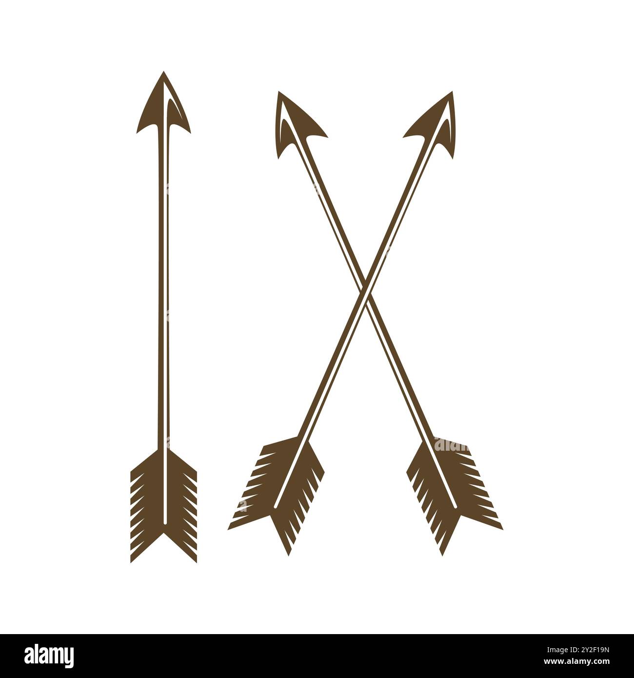 Vintage Retro Hand Drawn Arrow Arrowhead Icon Illustration Design ...