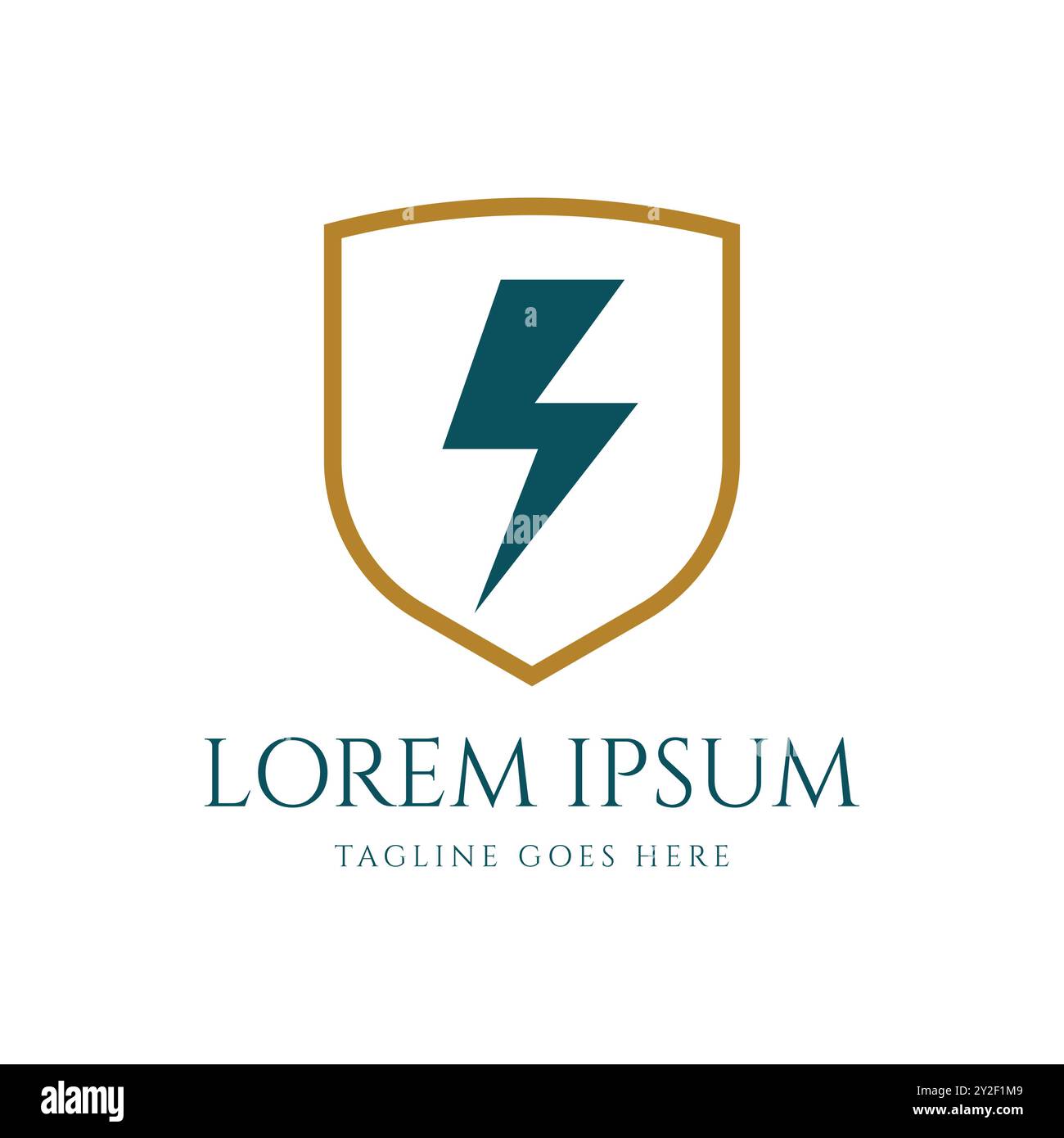 Simple Minimalist Thunderbolt Light Energy with Shield for Electricity ...