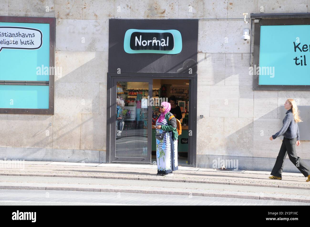 Copenhagen/ Denmark/10 September 2024/ Normal store shoppers in danish ...