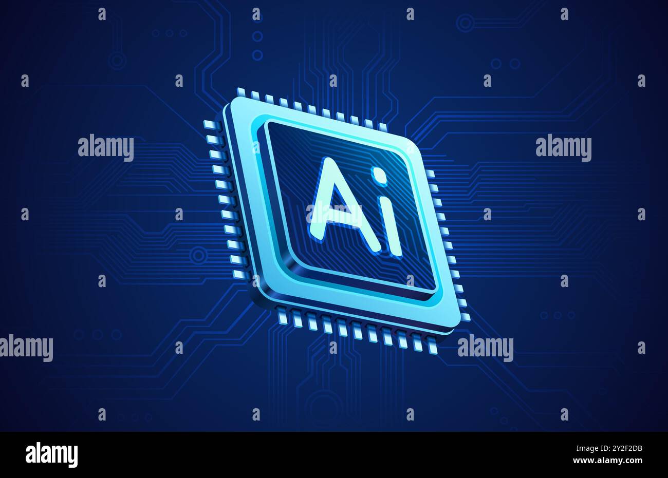 Ai chip, innovation tech, ai art technology. Vector Stock Vector Image ...