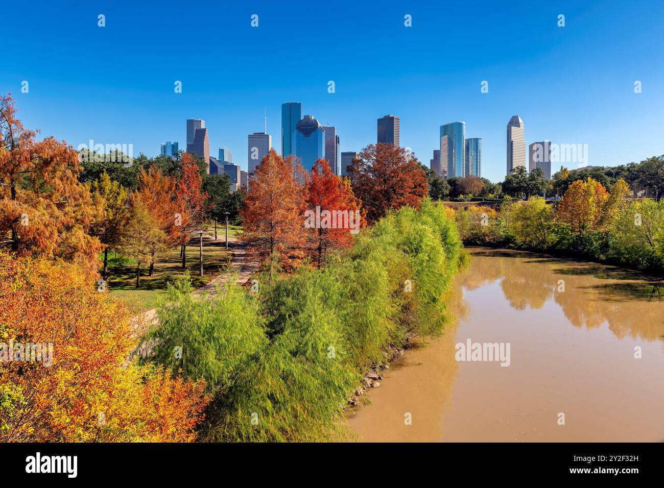 Houston skyline autumn hi-res stock photography and images - Alamy