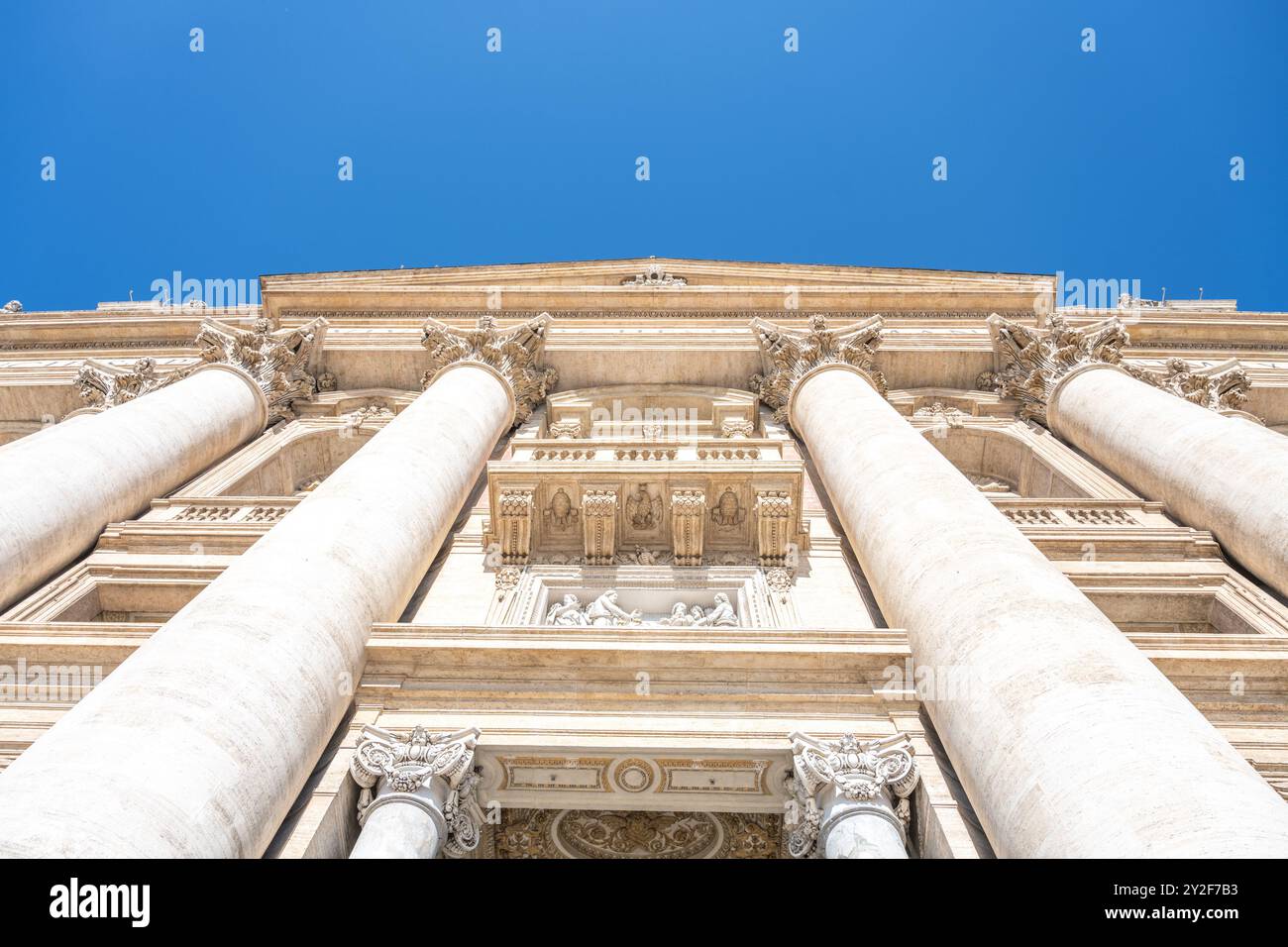 The majestic St. Peter's Basilica showcases its grand columns against a ...