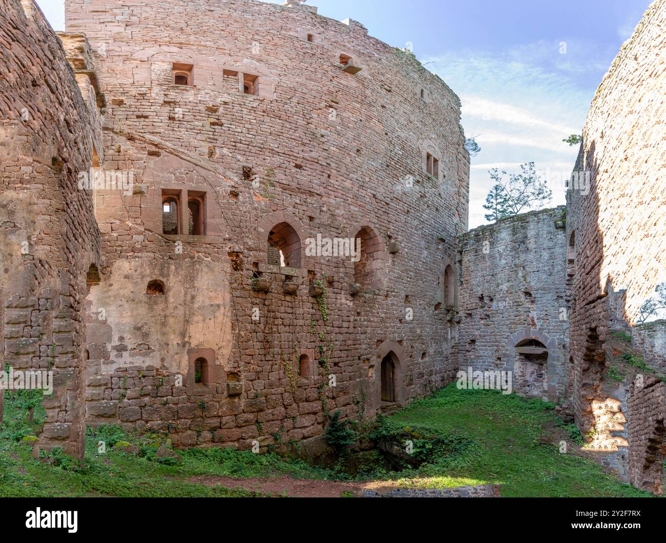 Ottrott Castles, France - 09 07 2024: View inside the Rathsamhausen ...