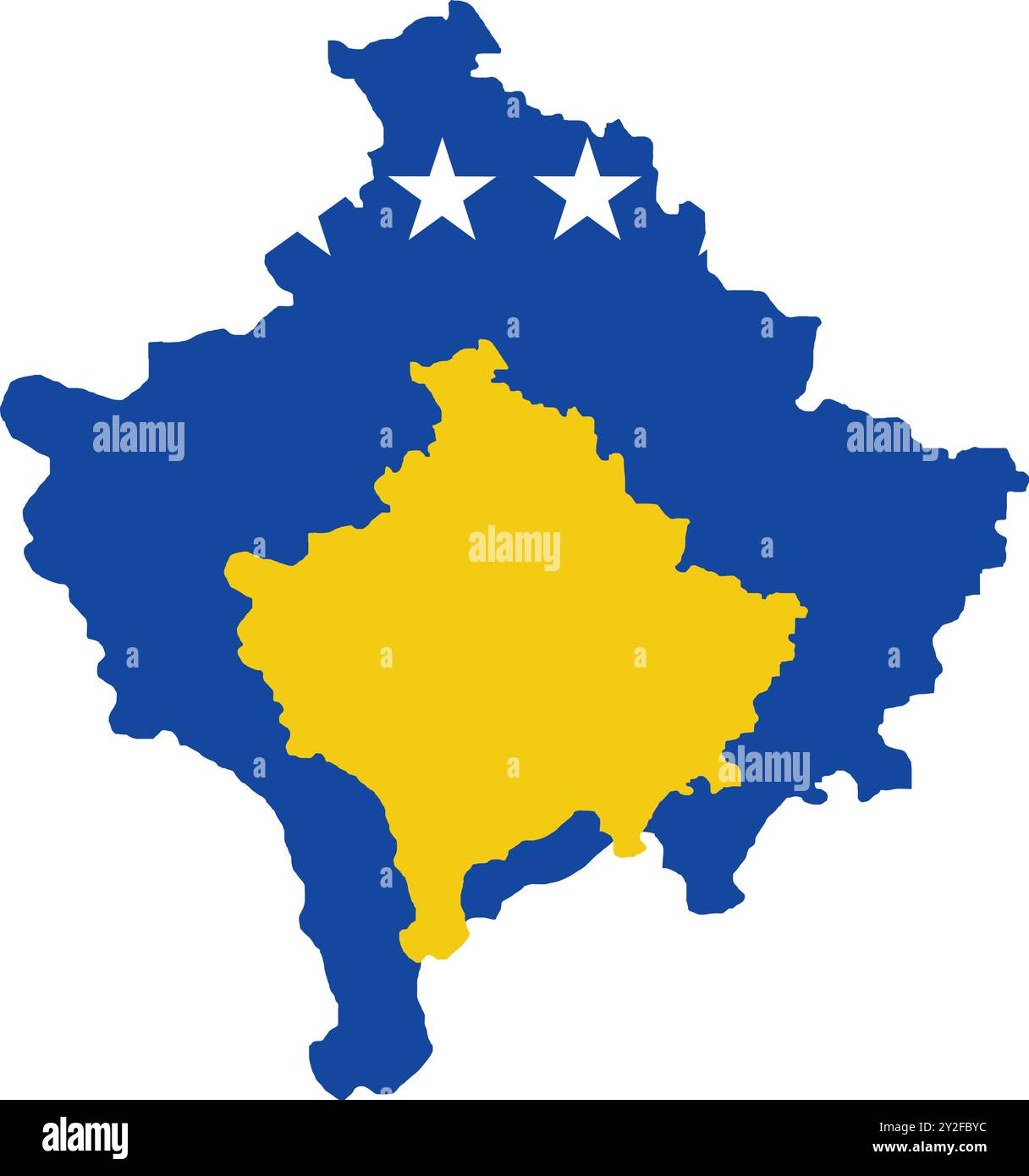 Kosovo Flag In Map Kosovo Map With Flag Map Of Kosovo Map With Flag