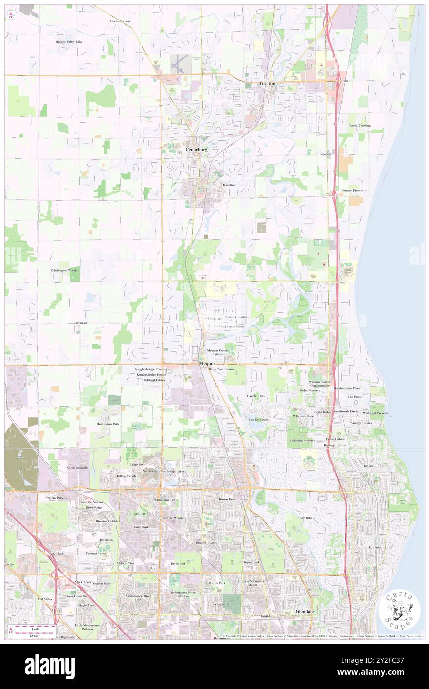 Map of mequon Cut Out Stock Images & Pictures - Alamy