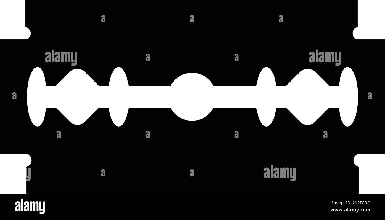 Razor Blade icon, Shaving blade, Double Edge Blade Stock Vector Image ...