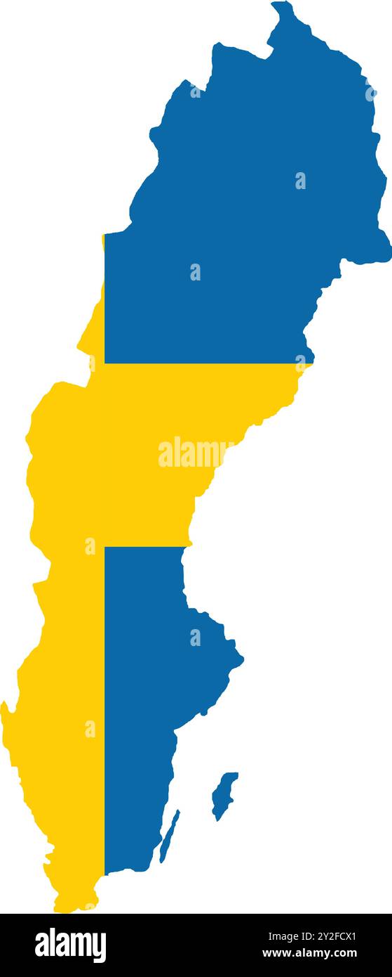 Sweden Flag in Map, Sweden Map with Flag, Map of Sweden, Map with Flag ...