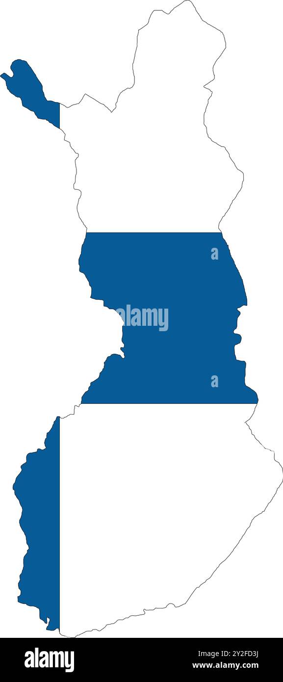 Finland Flag in Map, Finland Map with Flag, Map of Finland, Map with ...