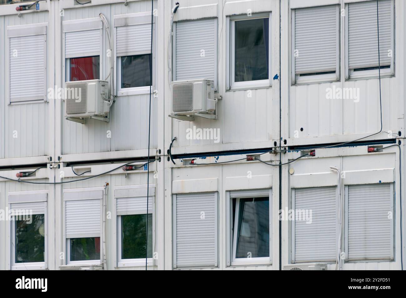 Residential containers for builders. Construction site Stock Photo - Alamy