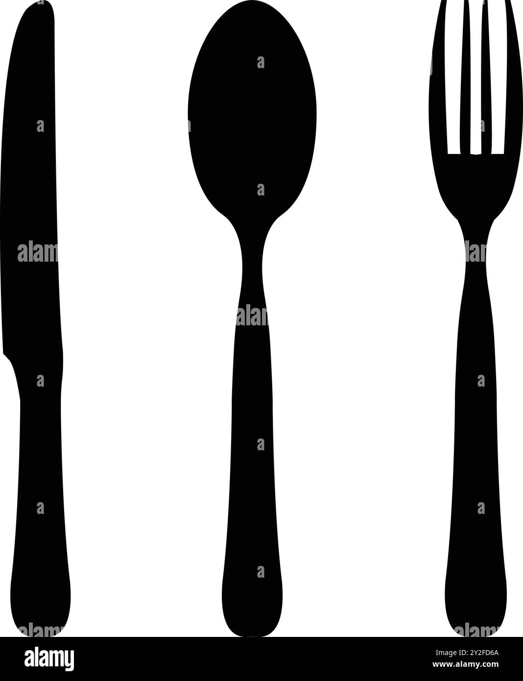 restaurant spoon, Fork spoon, Dinner knife, spoon set Stock Vector ...