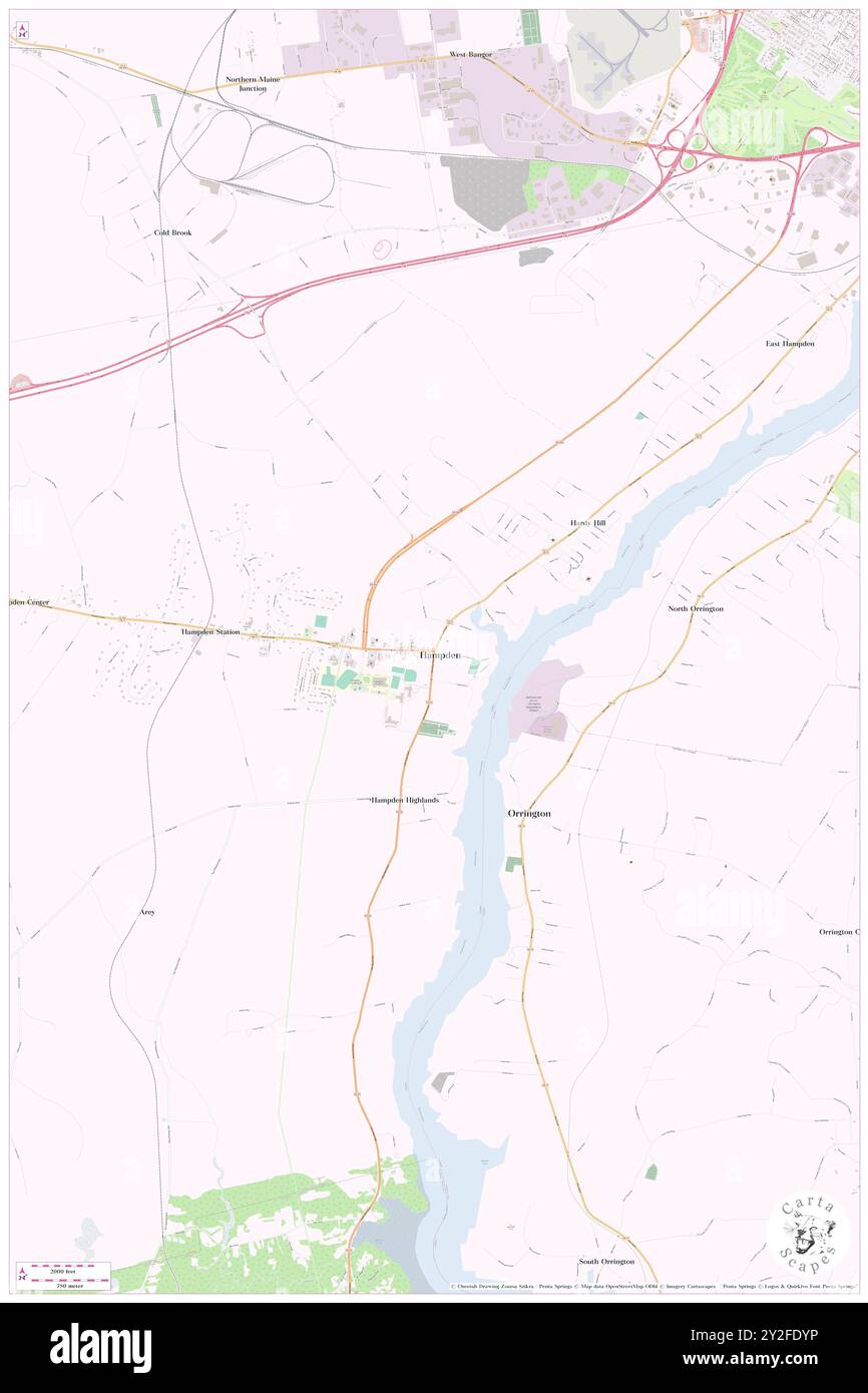 Hampden maine map Cut Out Stock Images & Pictures - Alamy