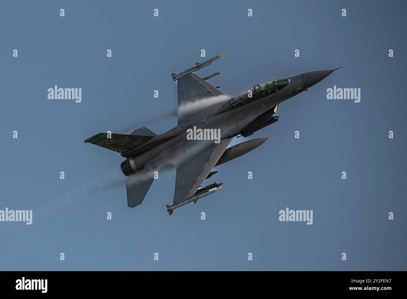 A U.S. Air Force F-16 Fighting Falcon, assigned to the Ohio National ...