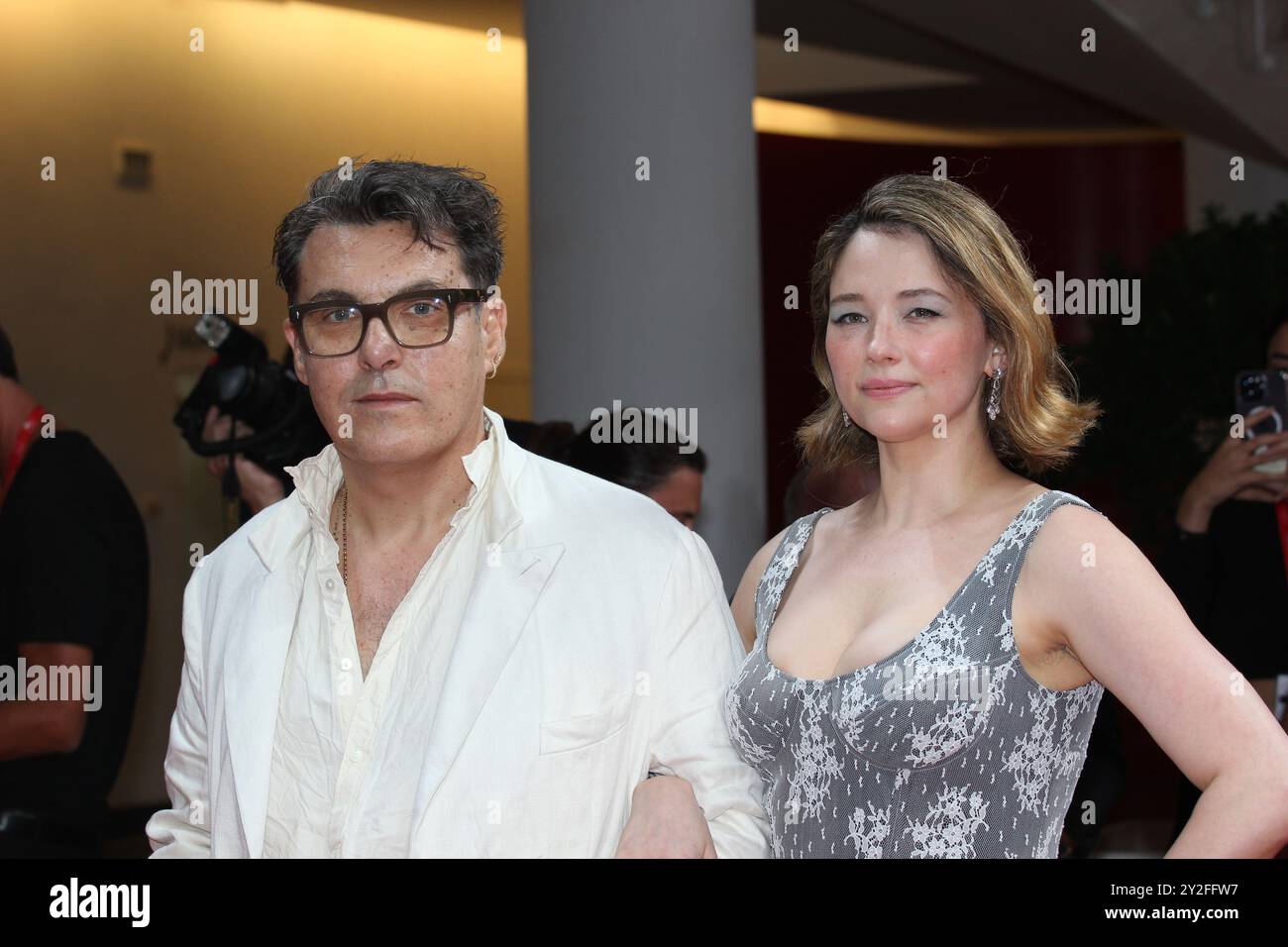 Joe Wright Haley Bennett red carpet "M. Il figlio del secolo" Venice ...