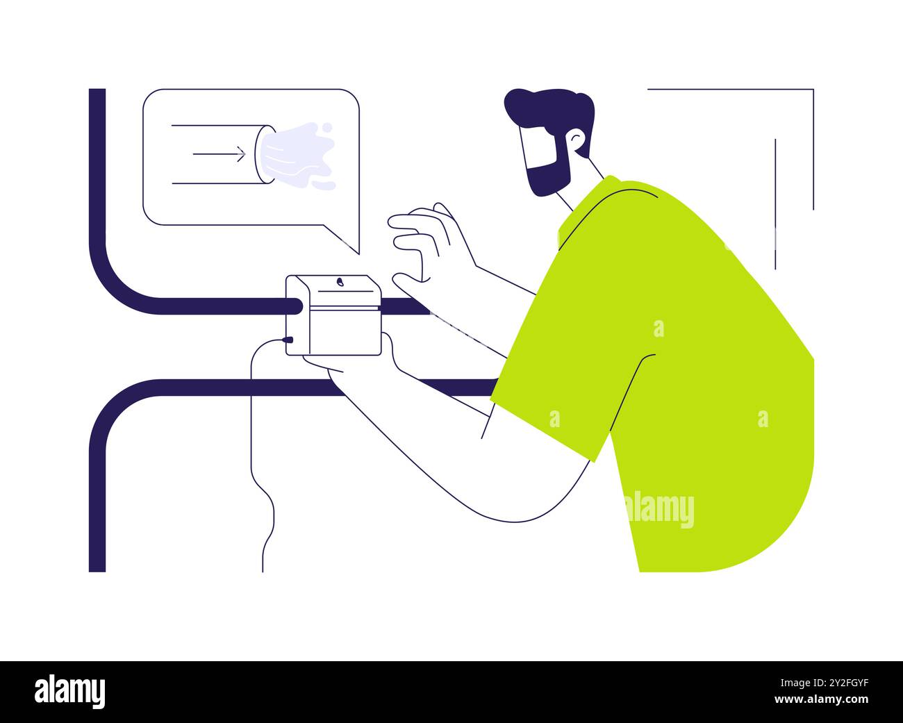 Water leak detector abstract concept vector illustration Stock Vector ...