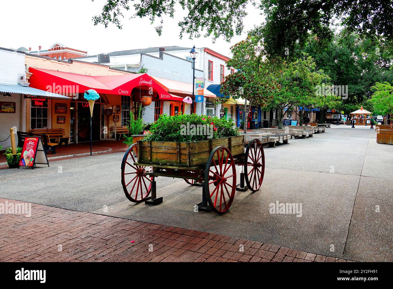 The quaint and famous and popular city market shopping district in ...
