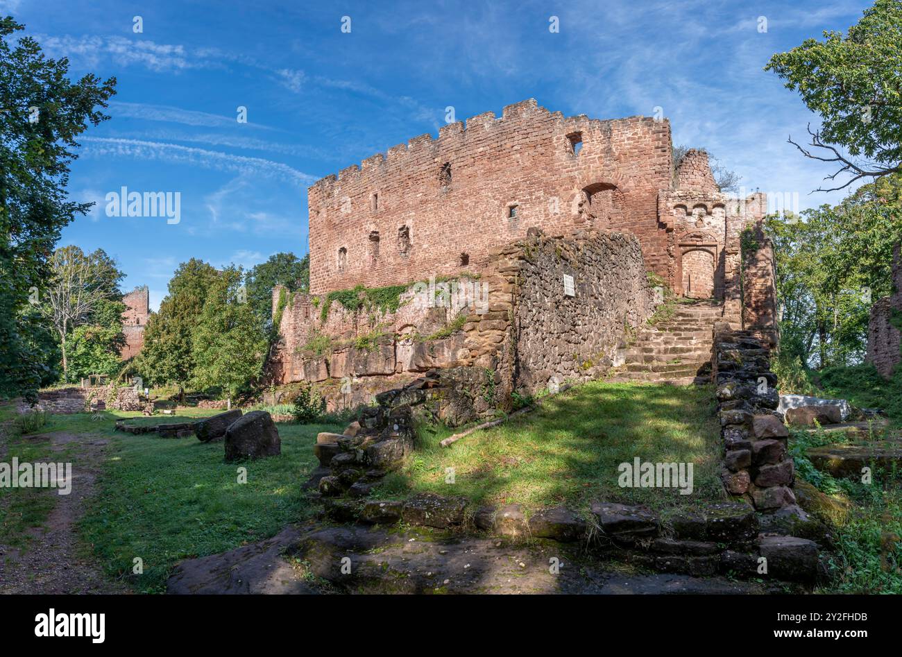 Ottrott Castles, France - 09 07 2024: View of the Lutzelbourg Castle ...