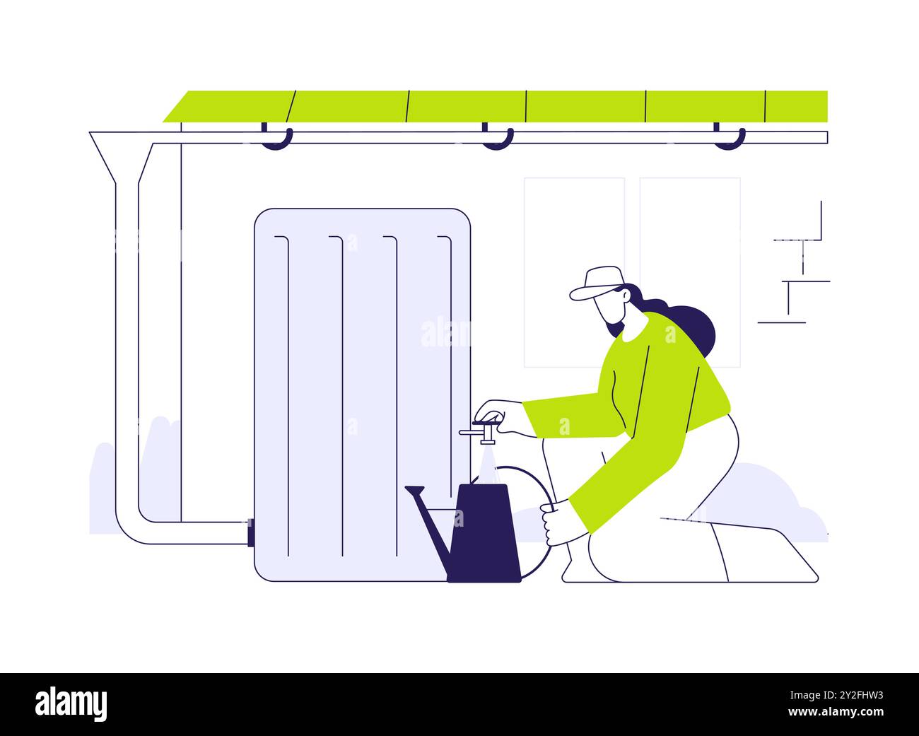 Rainwater tank abstract concept vector illustration Stock Vector Image ...