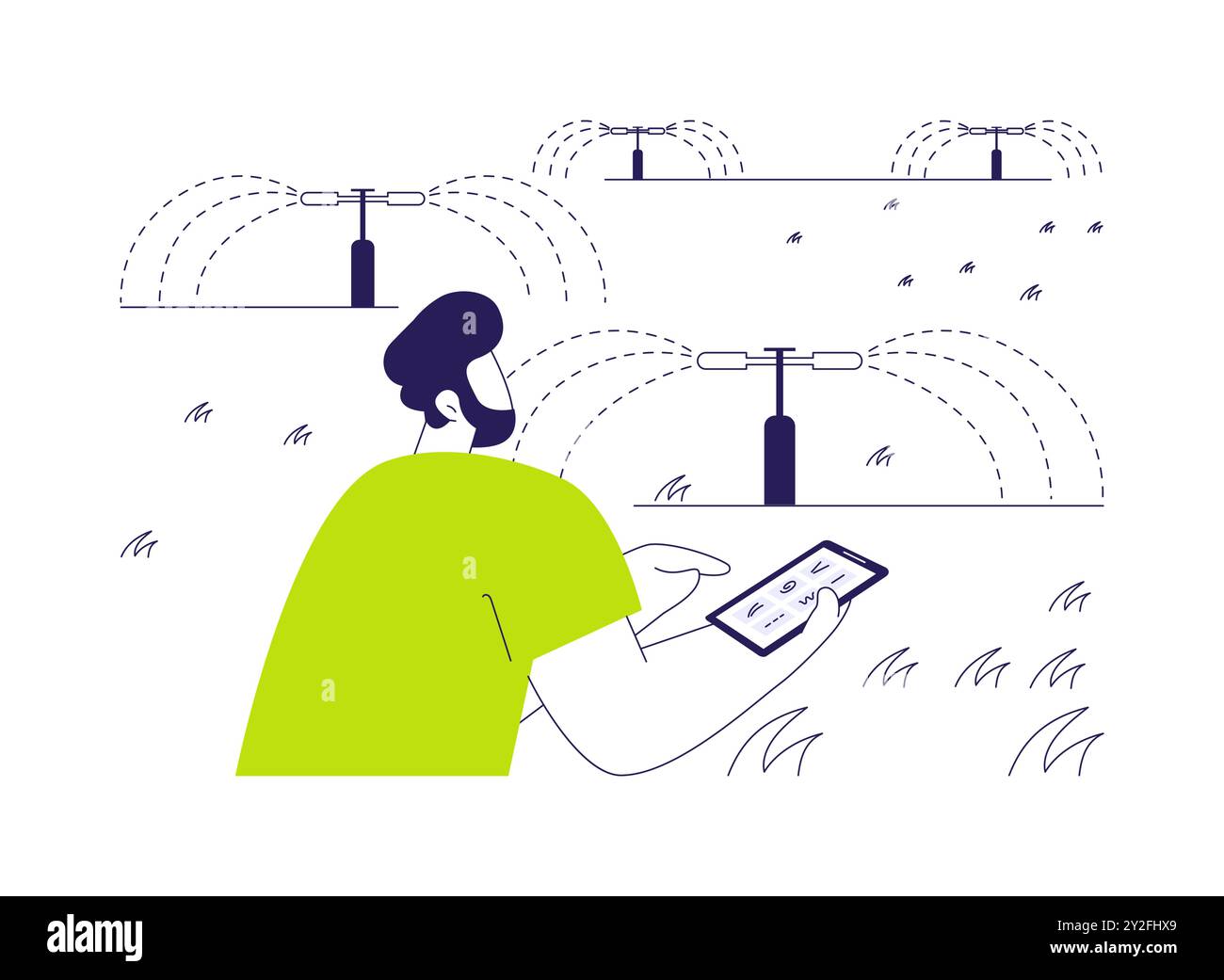 Smart sprinkler system abstract concept vector illustration Stock ...